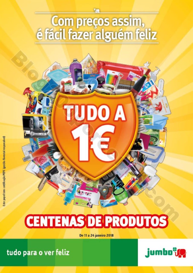 Antevisão Folheto JUMBO "Tudo a 1€" Promoções de 11 a 24 janeiro - Blog ...