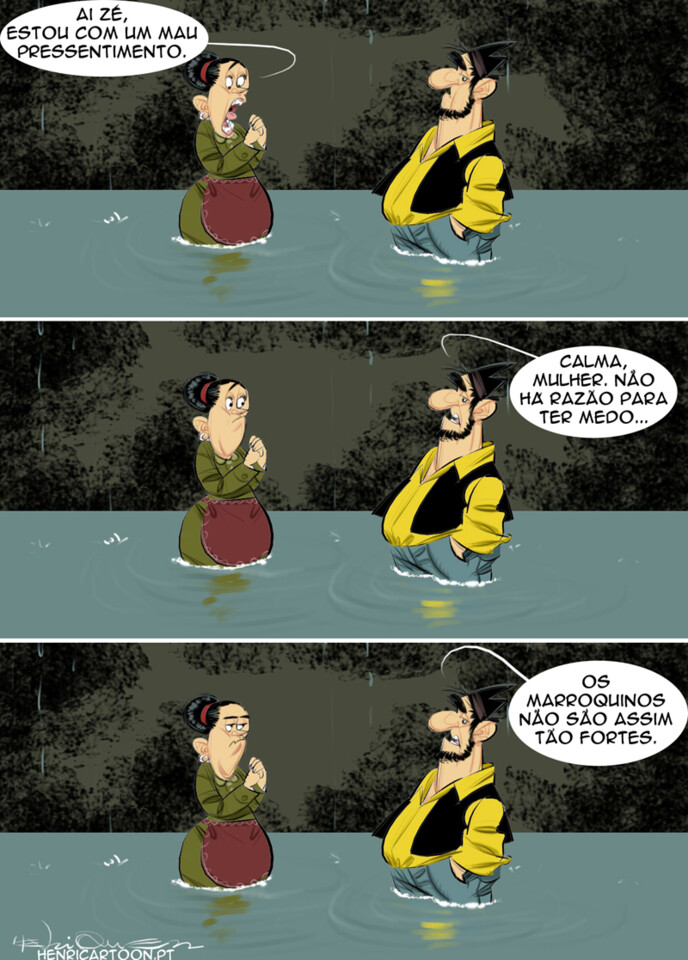 O mau prenúncio - HenriCartoon