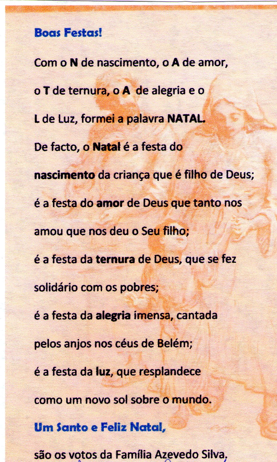 Partilha- Um Postal de Natal Personalizado! - CHICA ILHÉU